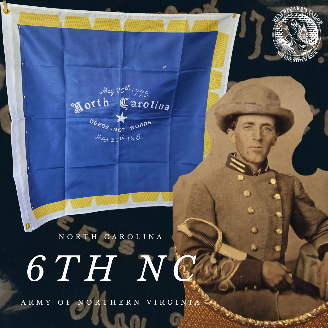 6th North Carolina Infantry Regimental House Flag – Beauregard's Tailor