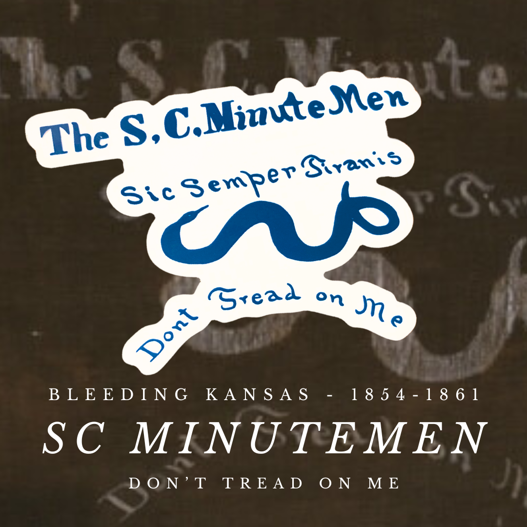 SC MinuteMen Flag - Bleeding Kansas Flag Stickers (Clear Backing ...