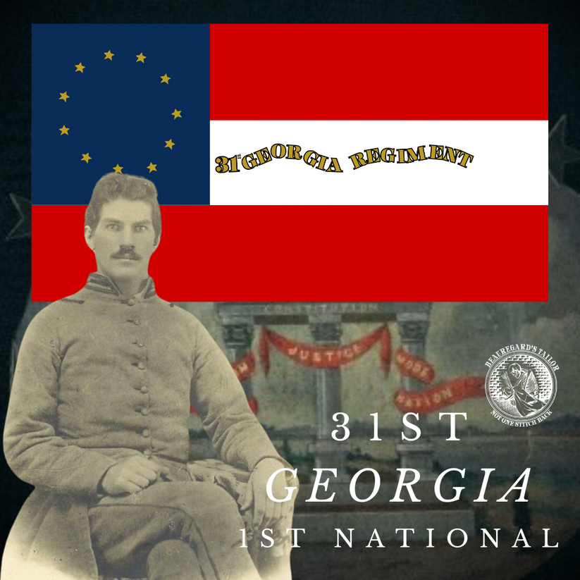 31st Georgia Infantry 1st National House Flag – Beauregard's Tailor