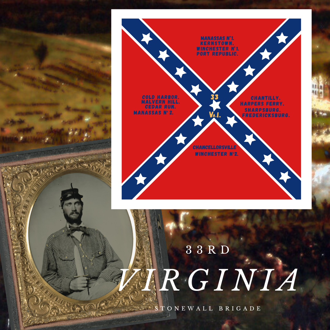 33rd Virginia Infantry Flag Stickers/Magnet – Beauregard's Tailor
