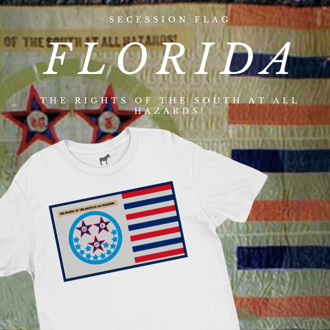 "The Rights of the South at All Hazards!" Florida Secession Flag Shirt ...