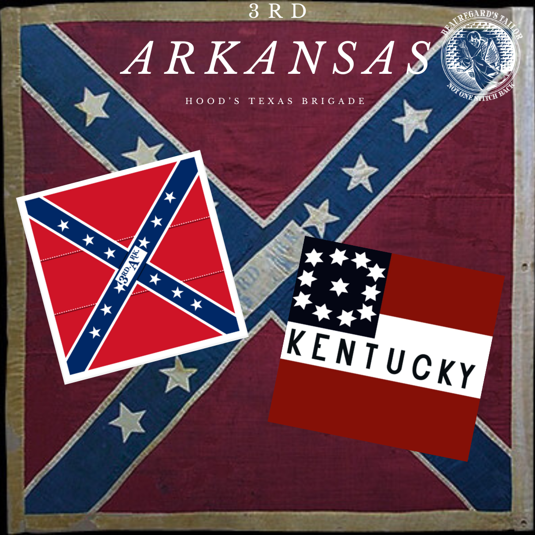 3rd Arkansas Infantry Flag Stickers/Magnets Set – Beauregard's Tailor