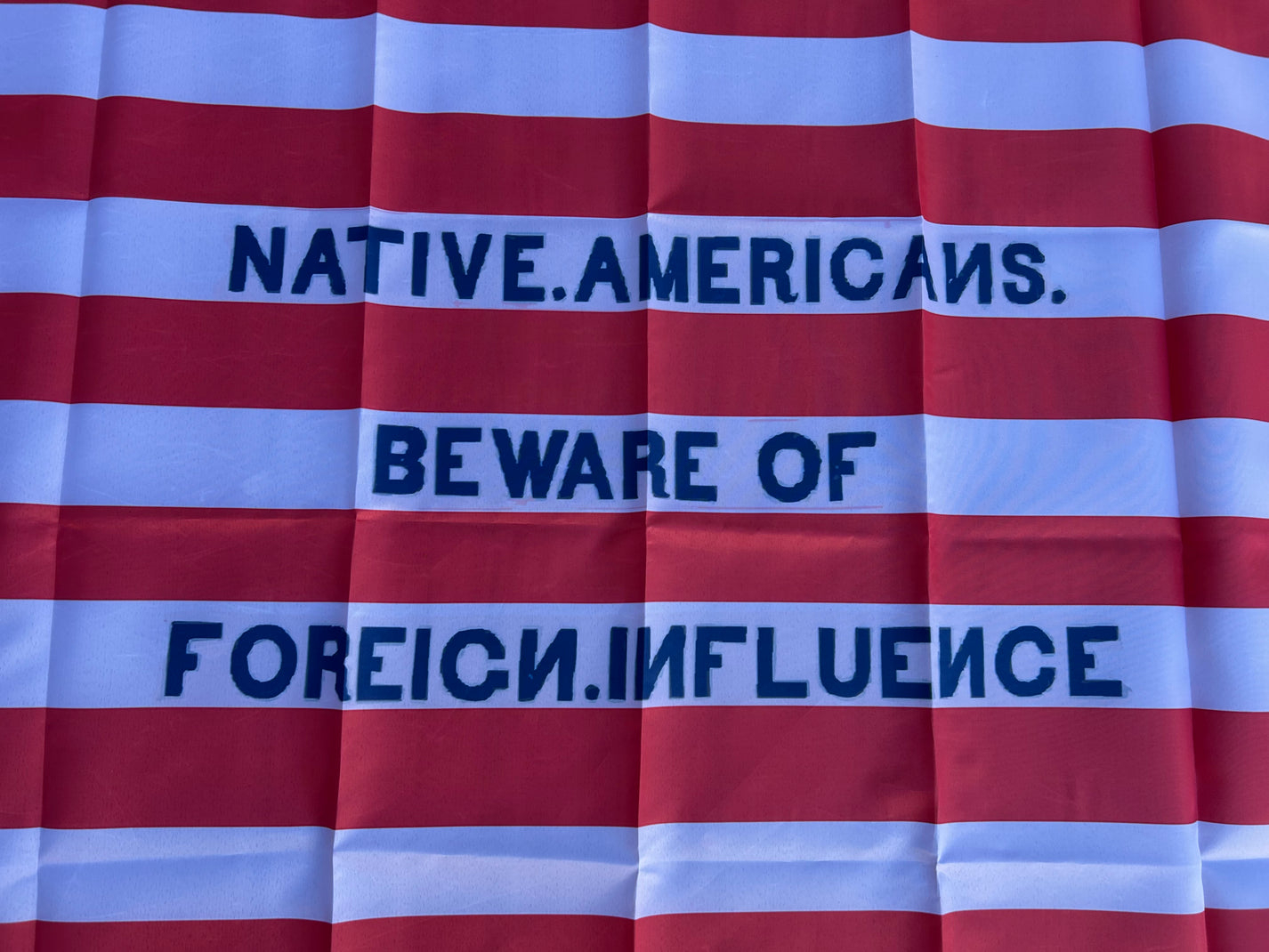 "Beware of Foreign Influence" - Know Nothing Party Flag – Beauregard's ...