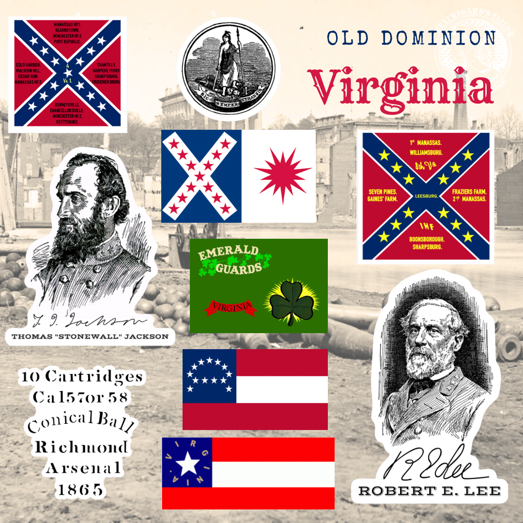 Virginia Sticker Set – Beauregard's Tailor