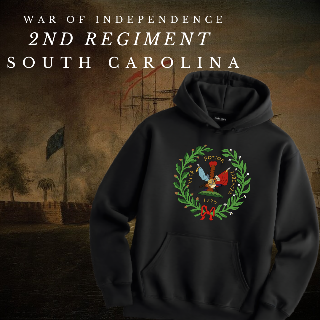Liberty rather than life" - 2nd South Carolina Regiment Flag Hoodie ...