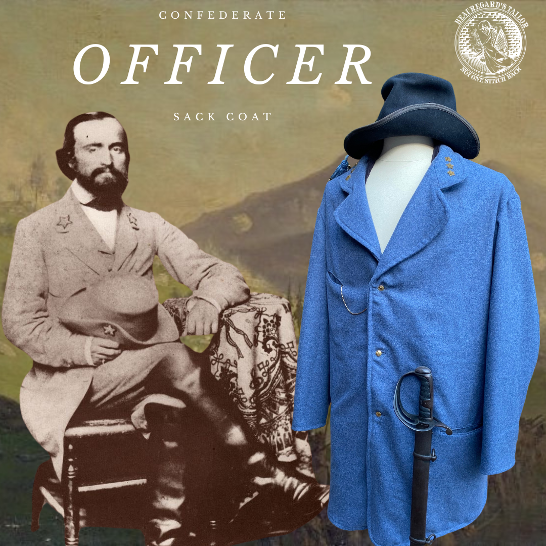 Confederate Officer Sack Coat – Beauregard's Tailor