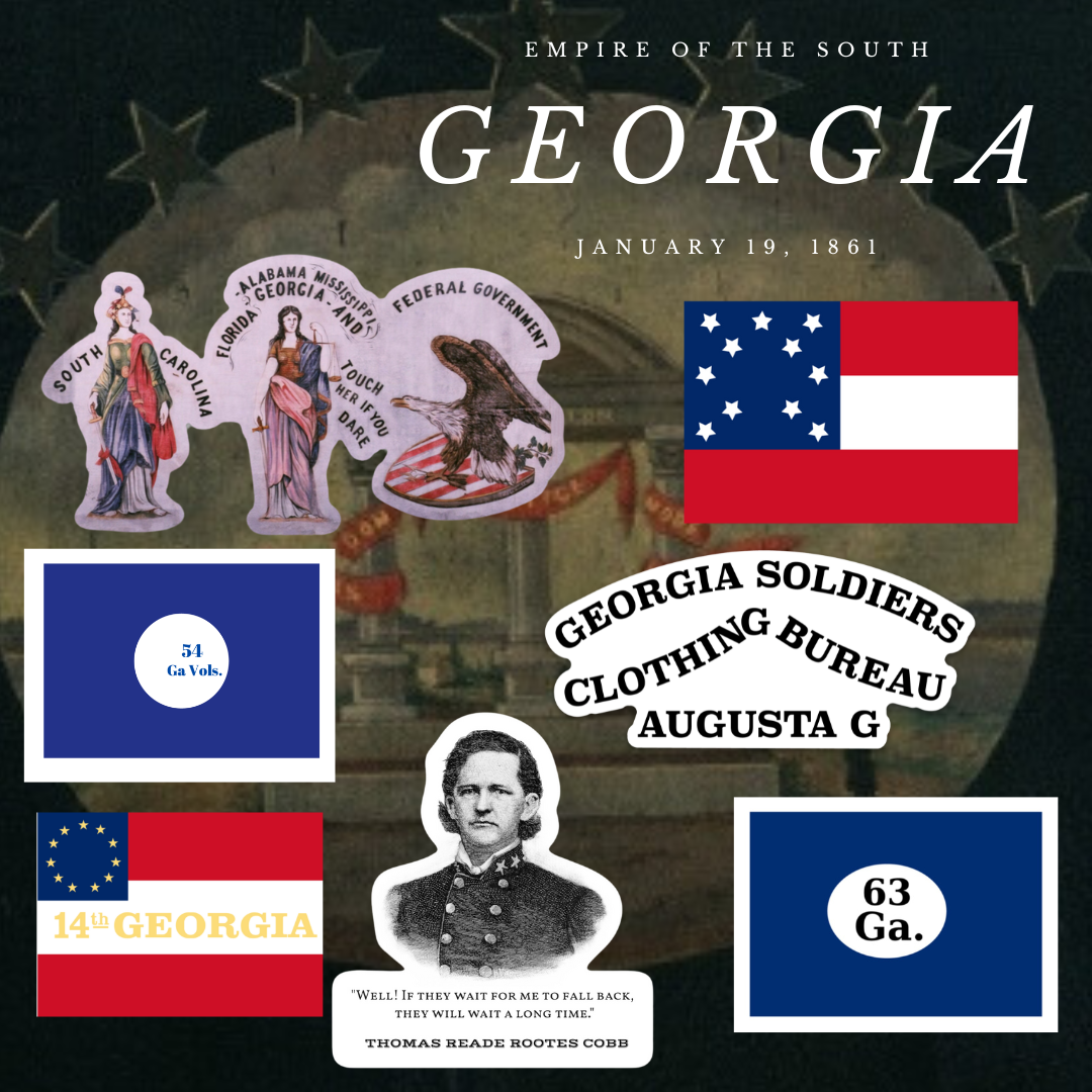 "Empire of the South" - Georgia Sticker Set – Beauregard's Tailor
