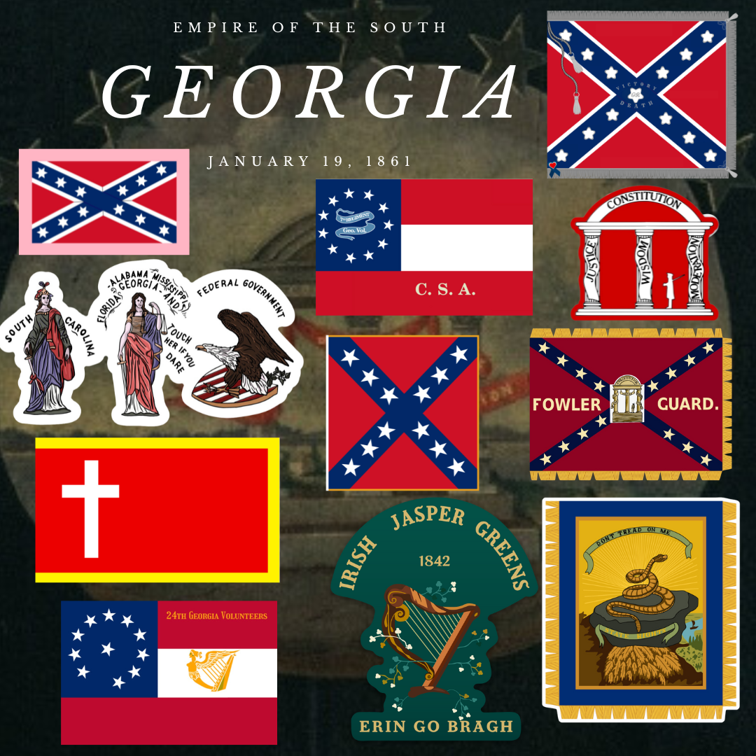 "Empire of the South" - Georgia Sticker Set – Beauregard's Tailor