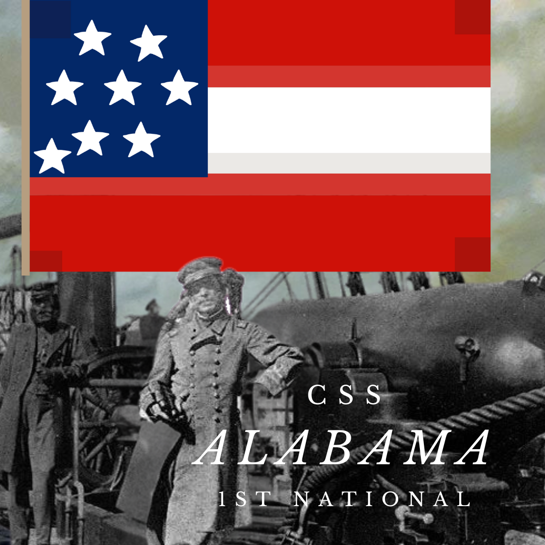 CSS Alabama 1st National House Flag – Beauregard's Tailor