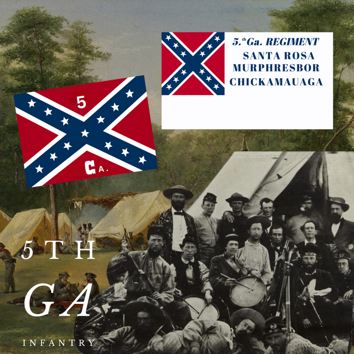 5th Georgia Infantry Flag Set - Stickers – Beauregard's Tailor