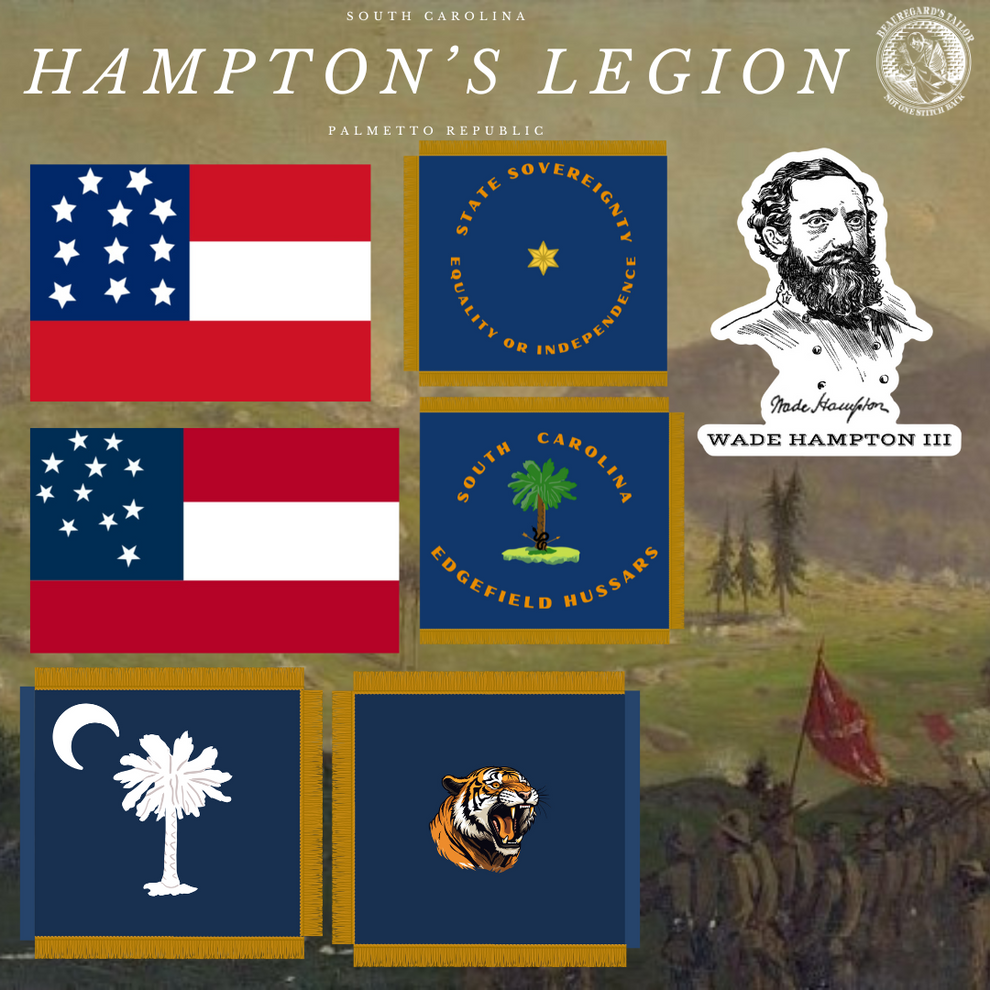Hampton's Legion Flag Sticker/Magnet Collection – Beauregard's Tailor
