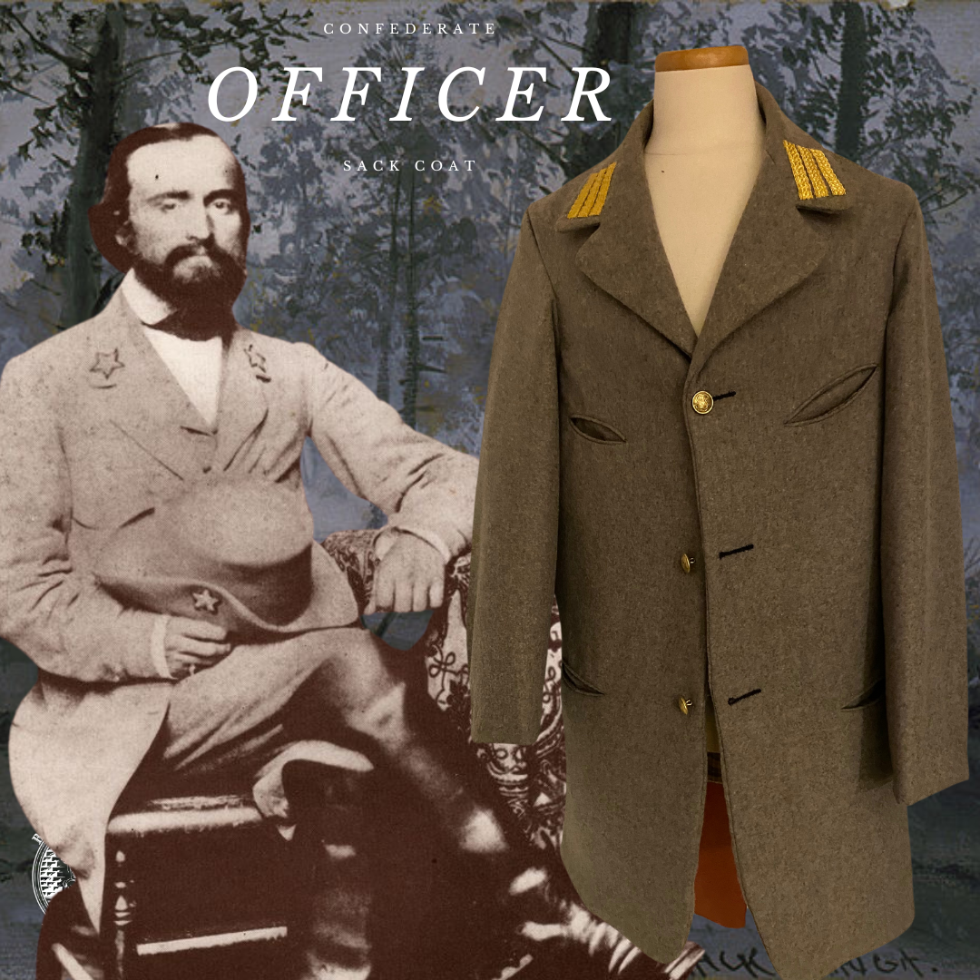 Confederate Officer Sack Coat – Beauregard's Tailor