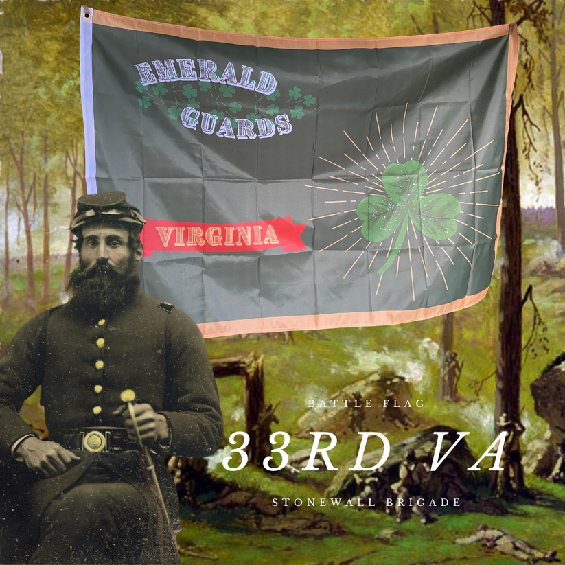 "Emerald Guards" 33rd Virginia Stonewall Brigade House Flag ...