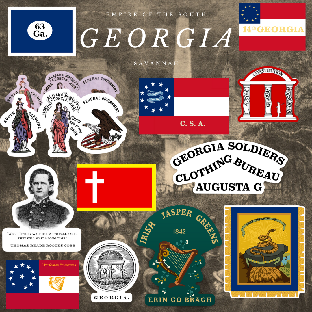 "Empire of the South" - Georgia Sticker Set – Beauregard's Tailor