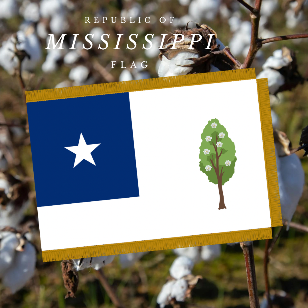 Republic of Mississippi State Flag (Variant) Stickers/Magnet ...