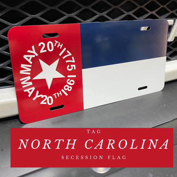 North Carolina Secession Flag Car Tag/Plate – Beauregard's Tailor