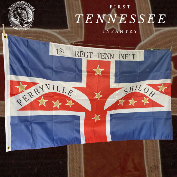 1st Tennessee Infantry Regimental Flag - Polk's Corps (2nd pattern) Ho ...