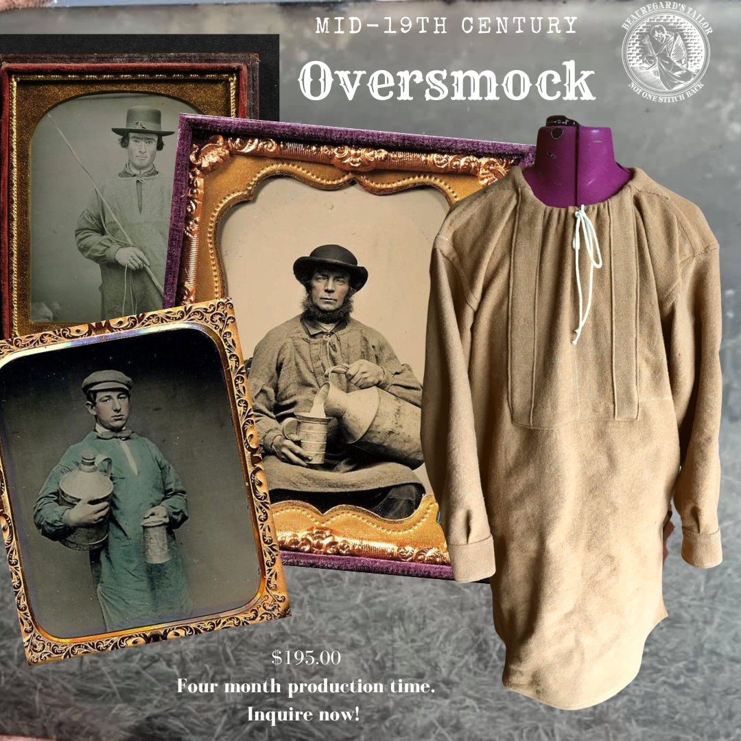 Civilian 1850s Oversmock – Beauregard's Tailor