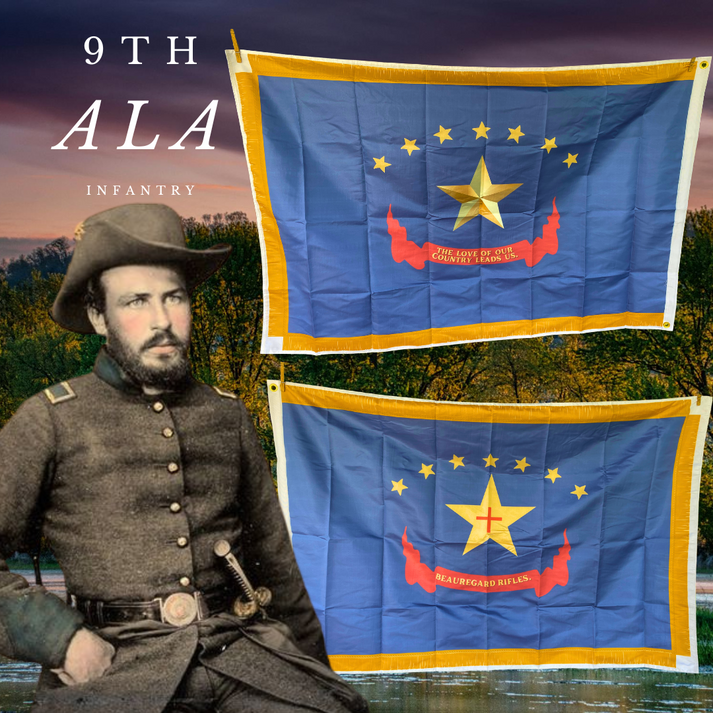 Beauregard Rifles - 9th Alabama Infantry House Flag – Beauregard's Tailor