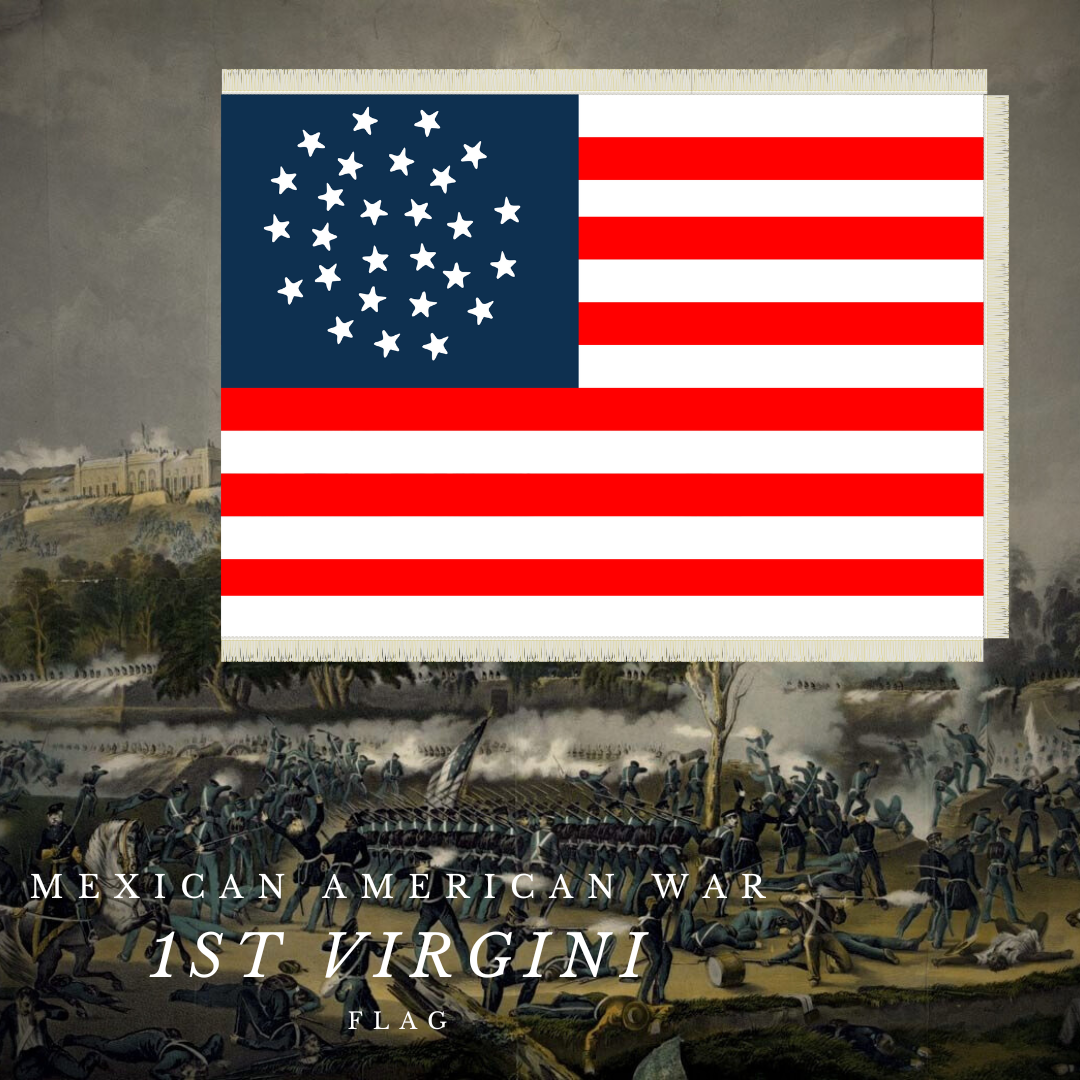1st Virginia Militia - Mexican American War Flag Stickers – Beauregard ...