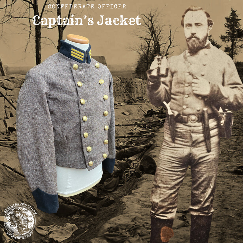 Confederate Officer Double-Breasted Shell Jacket – Beauregard's Tailor