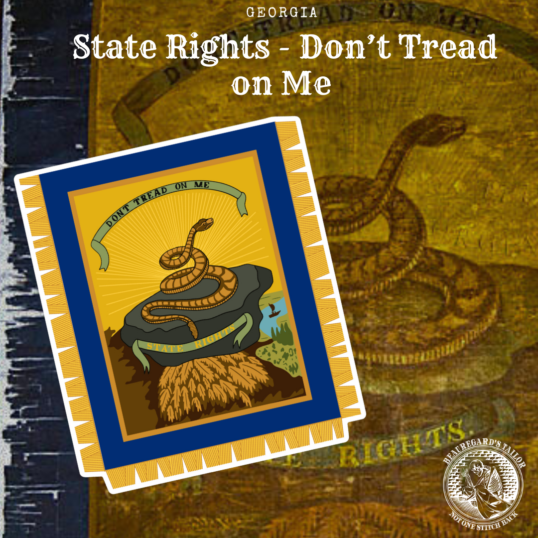 "State Rights - Don't Tread on Me" Georgia Secession Flag Stickers ...