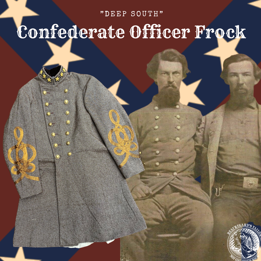 Confederate Officer Frock Coat "Deep South" Jean – Beauregard's Tailor