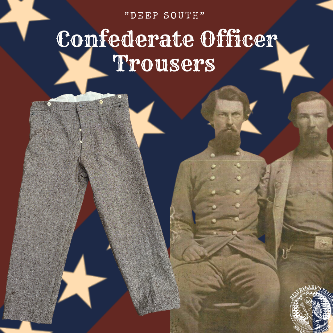 Confederate Officer Trousers "Deep South" Jean – Beauregard's Tailor