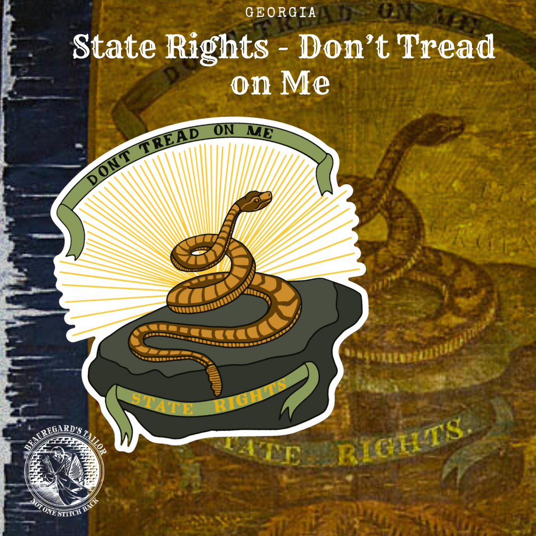 "State Rights - Don't Tread on Me" Georgia Secession Flag Die-Cut Stic ...