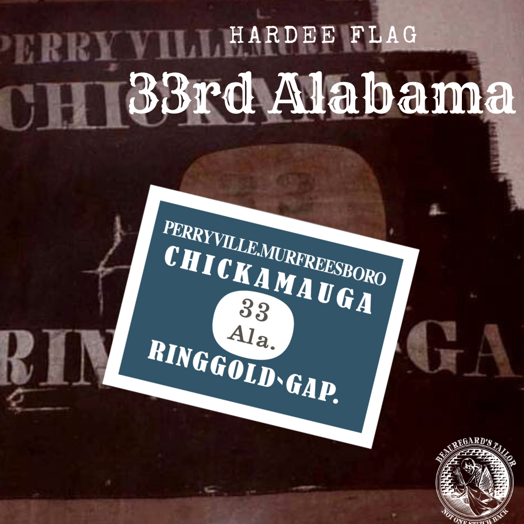 33rd Alabama Hardee Flag Stickers – Beauregard's Tailor