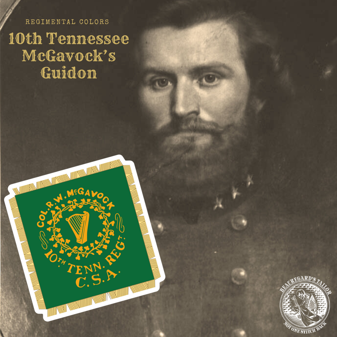 10th Tennessee - Colonel McGavock’s Guidon Stickers – Beauregard's Tailor