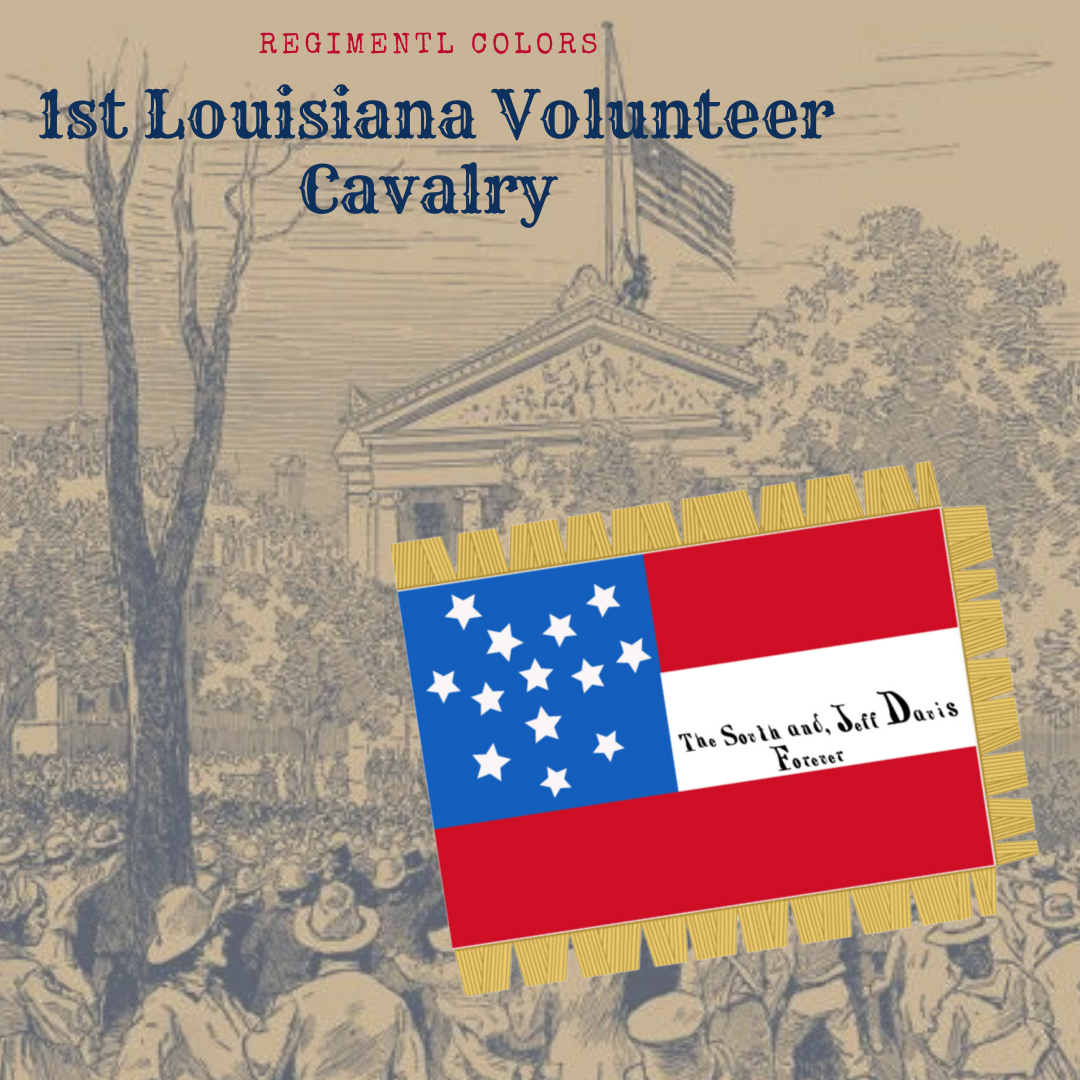 "The South and Jeff Davis Forever" 1st Louisiana Cavalry Flag Sticker ...