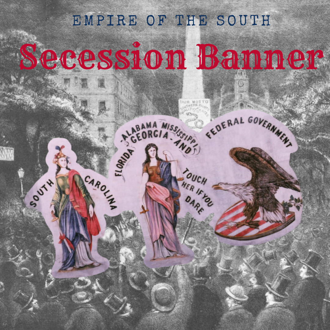 “Touch her if you dare” Savannah, Georgia Secession Flag Stickers ...