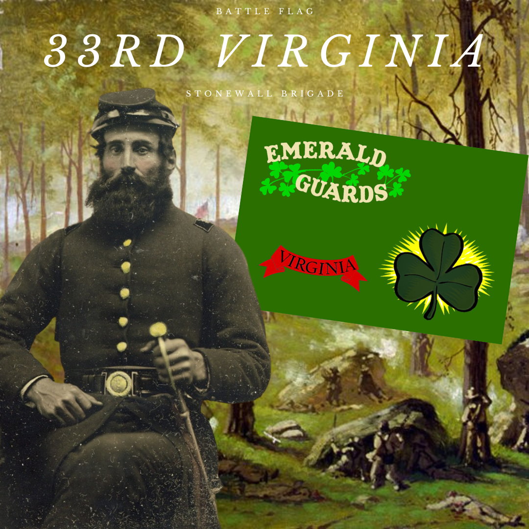 33rd Virginia Infantry - Emerald Guards Flag Stickers/Magnet ...