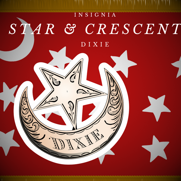 "Dixie" Star and Crescent Insignia - Stickers/Magnets – Beauregard's Tailor