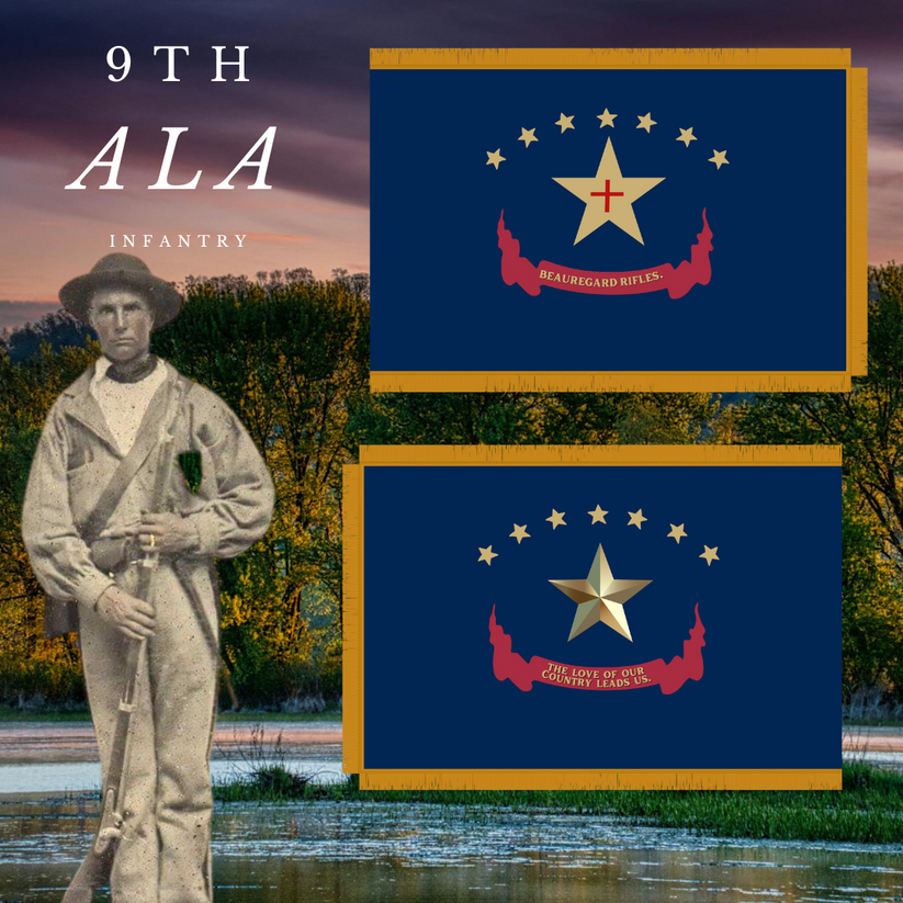 Beauregard Rifles - 9th Alabama Infantry Flag Stickers – Beauregard's ...