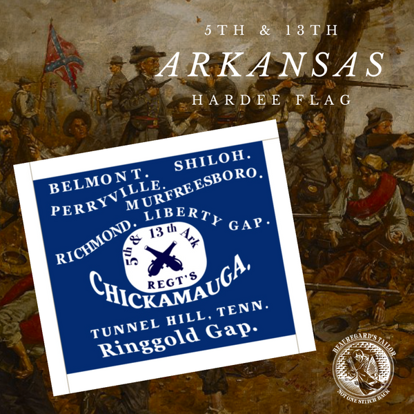 5th and 13th Arkansas Infantry Hardee Flag Stickers – Beauregard's Tailor