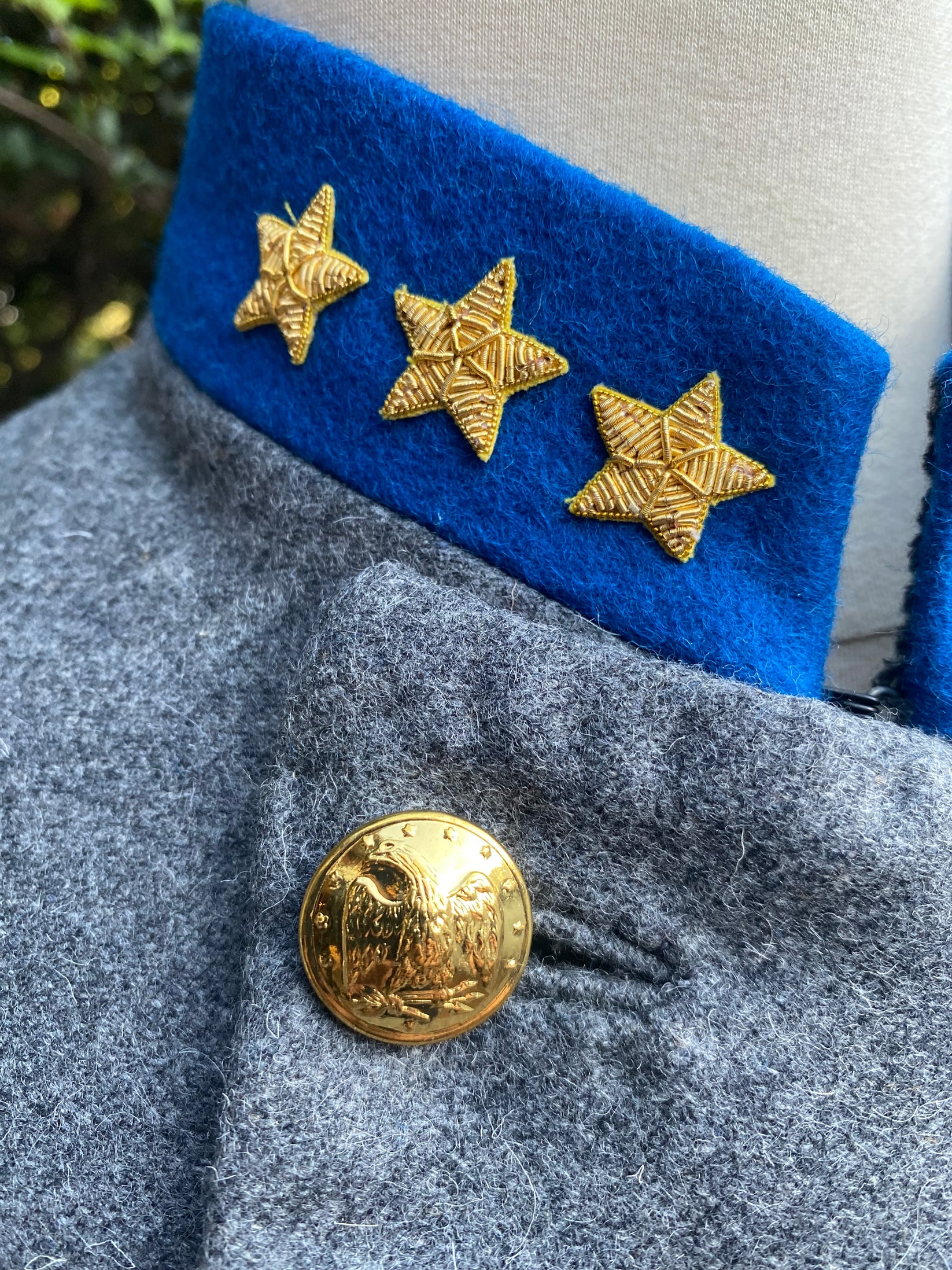 Confederate Officer Frock Coat - Cuff and Collar Trim – Beauregard's Tailor