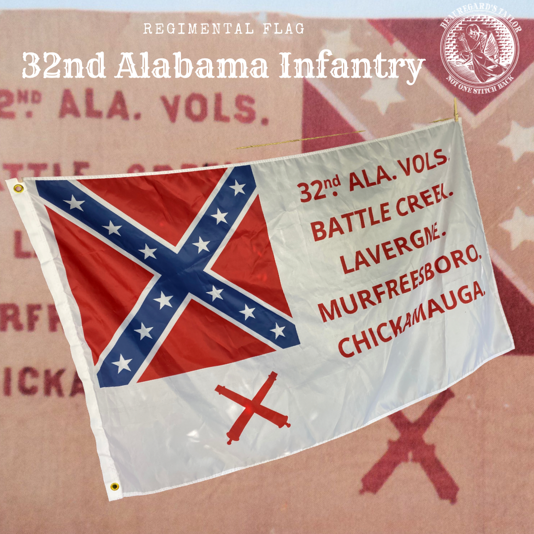 32nd Alabama Infantry 2nd National House Flag – Beauregard's Tailor