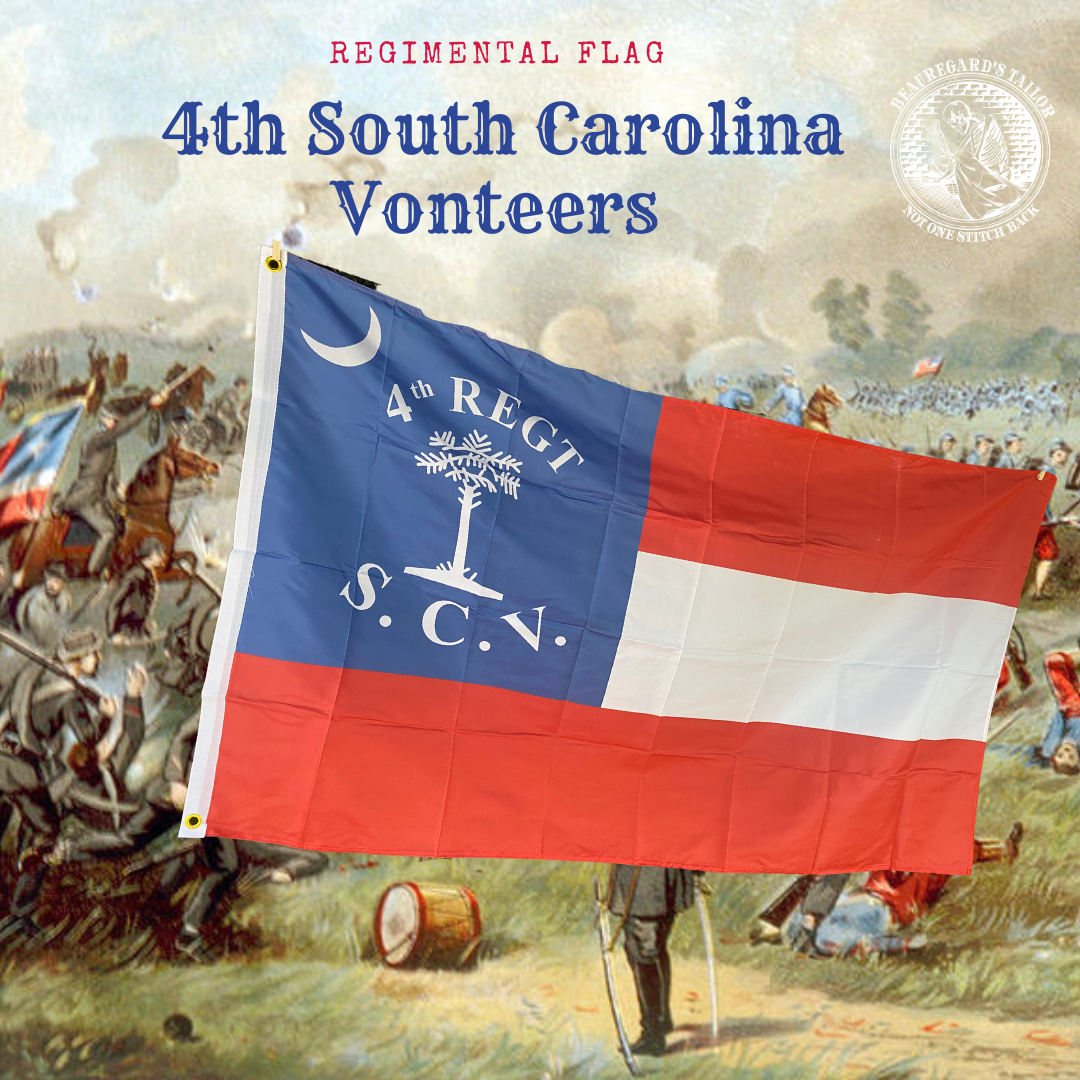 4th South Carolina Volunteers 1st National House Flag – Beauregard's Tailor