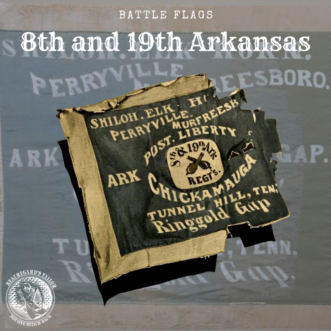 8th and 19th Arkansas Infantry Hardee Flag "Battle Damaged" Stickers ...