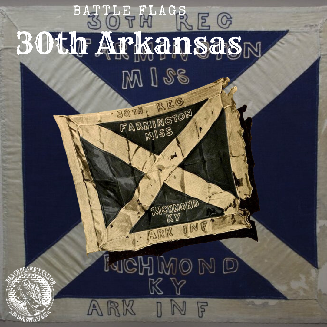 30th Arkansas Infantry Flag Stickers - "Battle Damaged" – Beauregard's ...