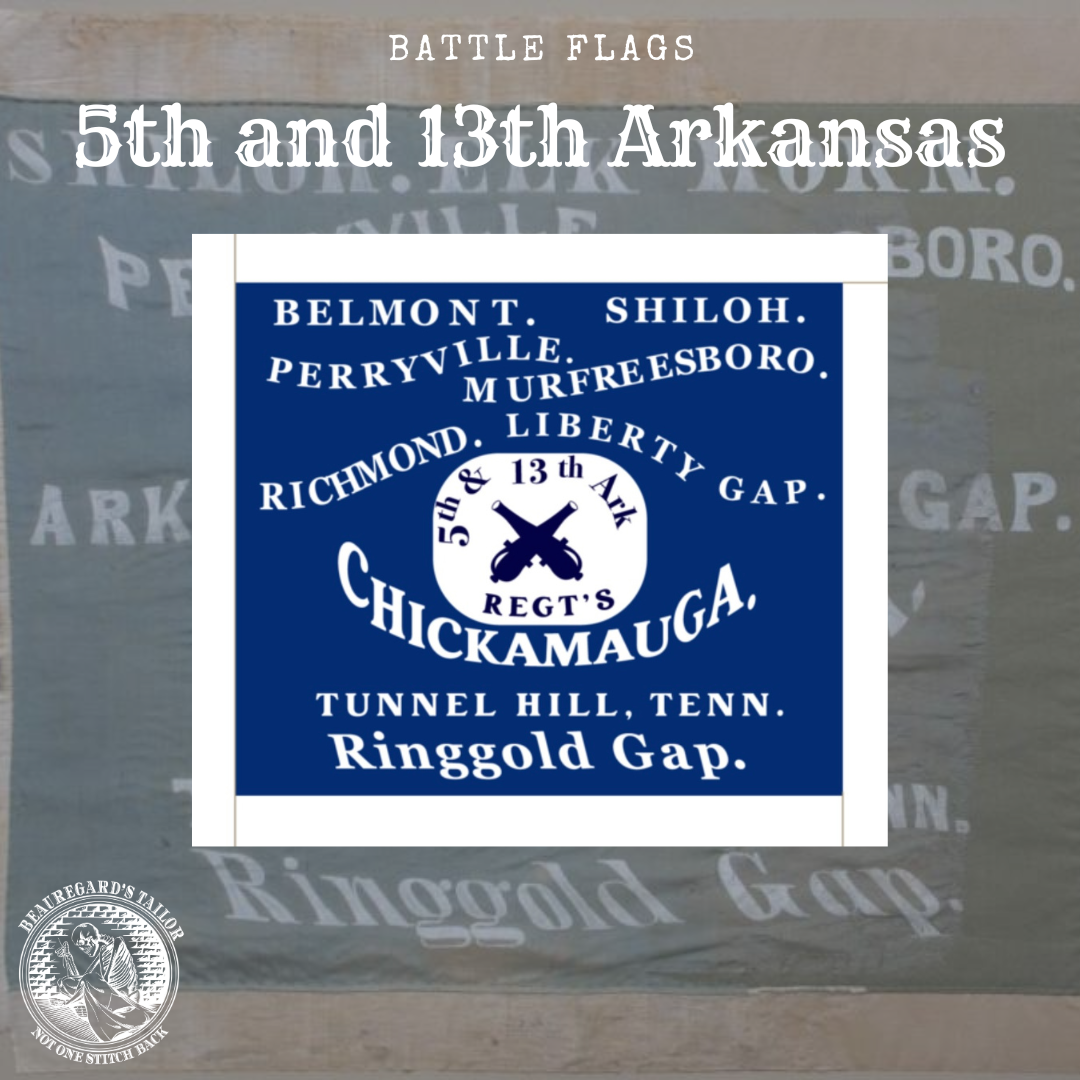 5th and 13th Arkansas Infantry Hardee Flag Stickers – Beauregard's Tailor