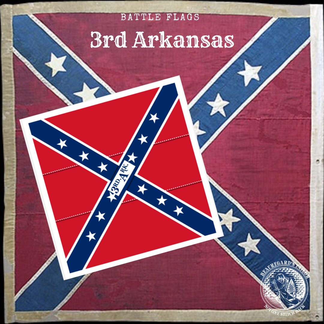 3rd Arkansas Infantry Flag Stickers – Beauregard's Tailor