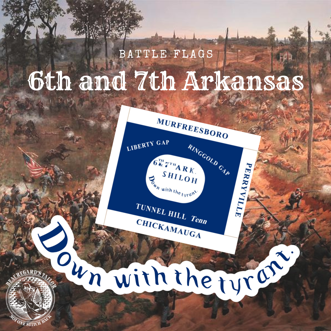 6th and 7th Arkansas Infantry Hardee Flag Sticker Set – Beauregard's Tailor