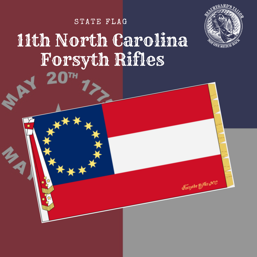 11th North Carolina Infantry - Forsyth Rifles Flag Stickers ...