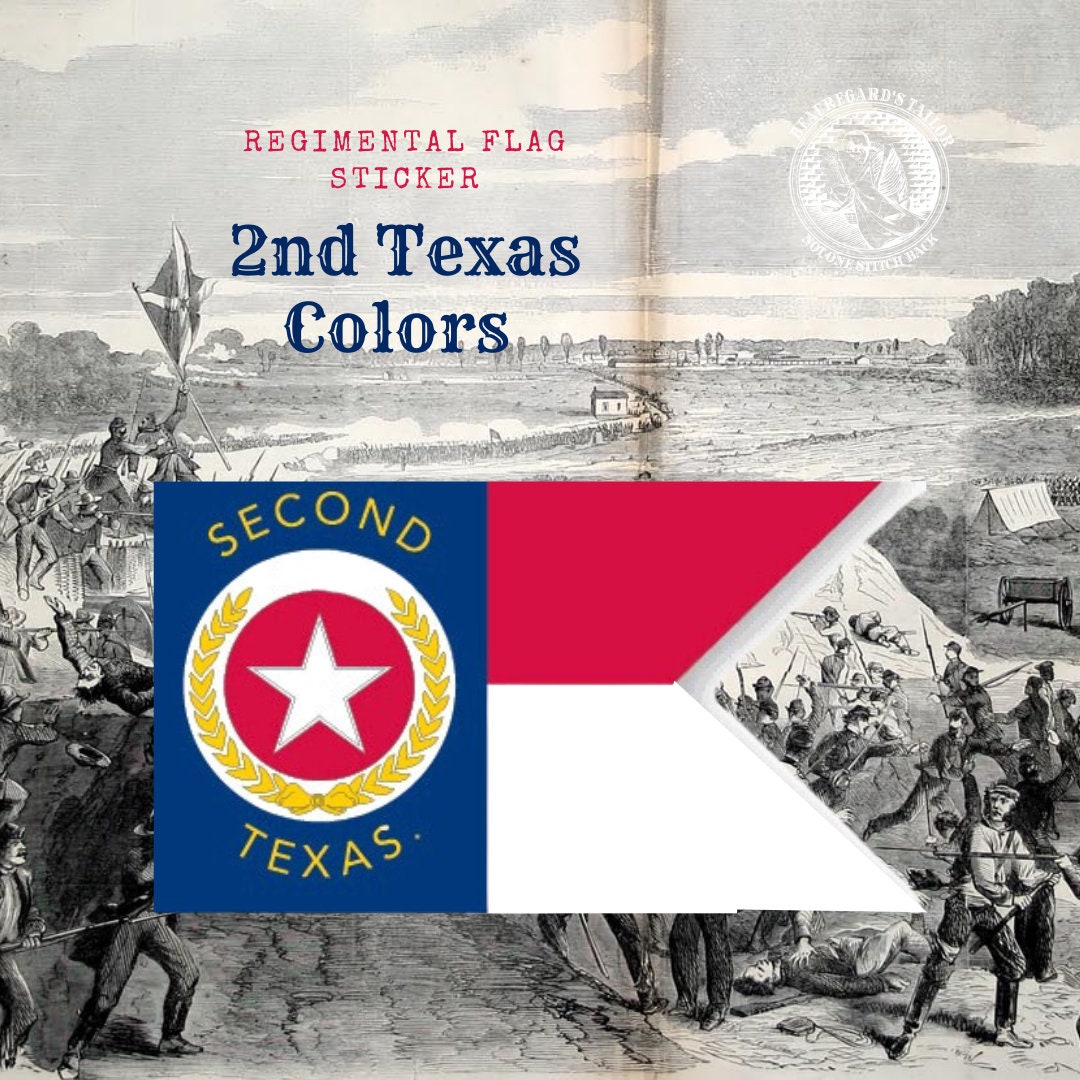 2nd Texas Infantry Flag Stickers / Magnet – Beauregard's Tailor