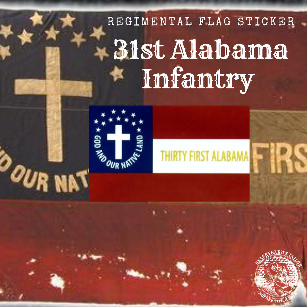 31st Alabama Colors "God And Our Native Land" Stickers – Beauregard's ...