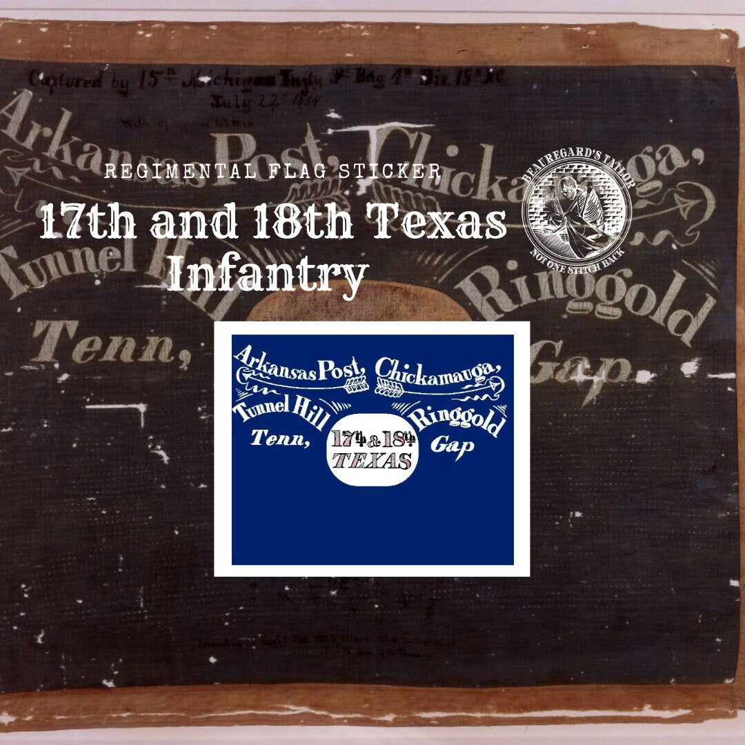 Texas Infantry Flag Sticker Set – Beauregard's Tailor