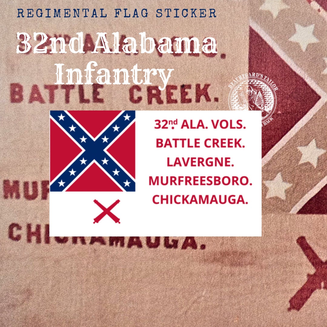 32nd Alabama Regimental Colors Stickers – Beauregard's Tailor